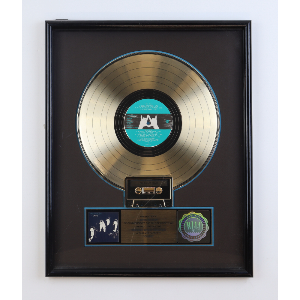 Van Halen "OU812" Custom Framed Gold Vinyl Record Album Display ...