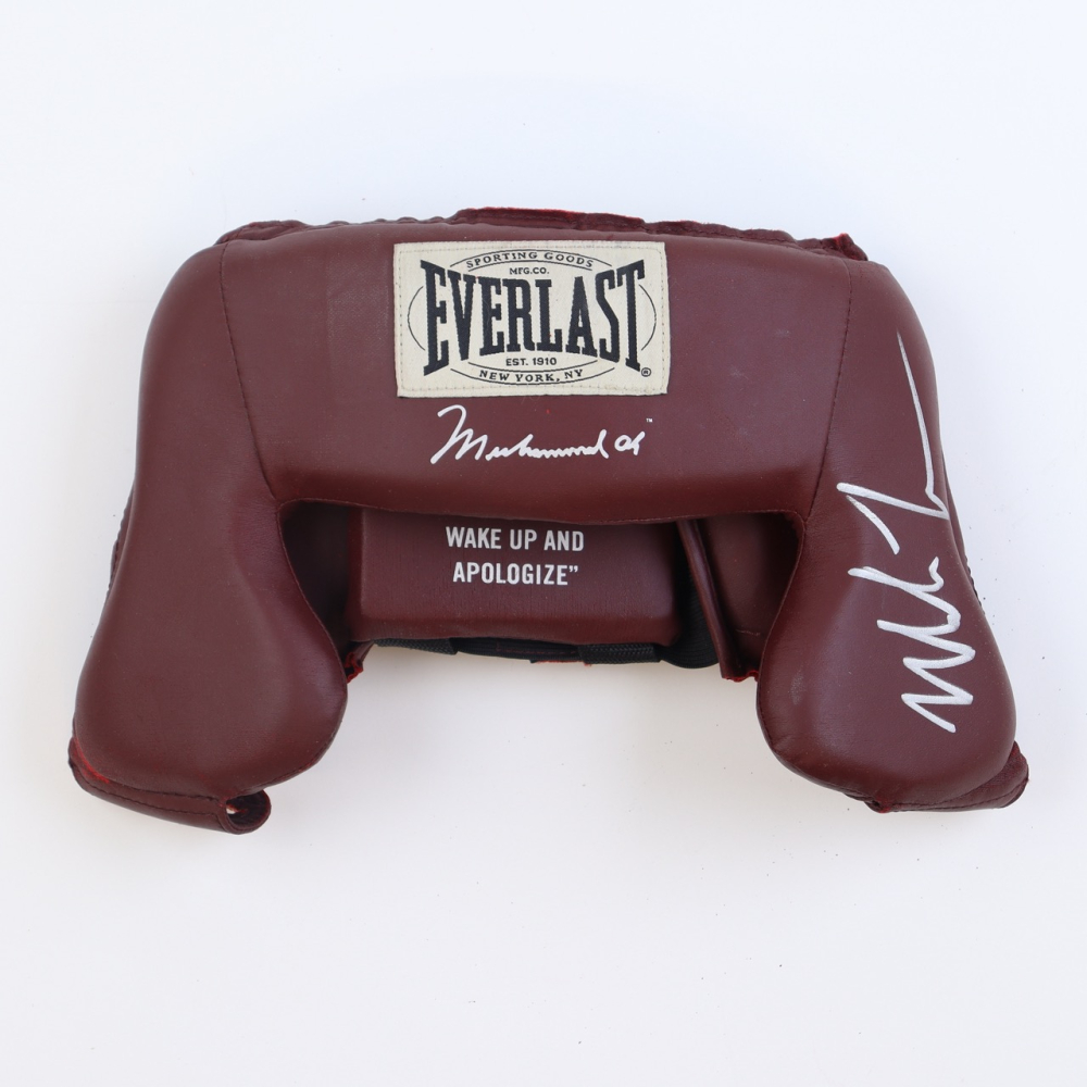 Mike Tyson Signed Vintage Everlast Muhammad Ali Model Boxing Head Gear ...