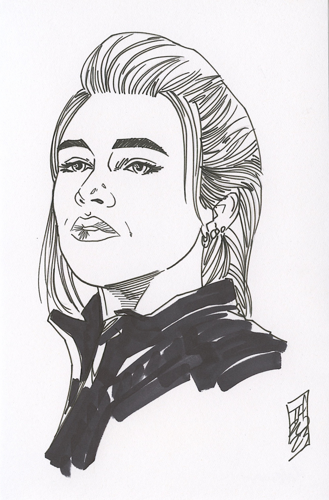 Yelena Belova | Marvel Comics - Signed ORIGINAL Drawing by Tom Hodges ...