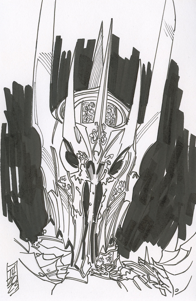 Sauron | The Lord of the Rings - Signed ORIGINAL Drawing by Tom Hodges ...