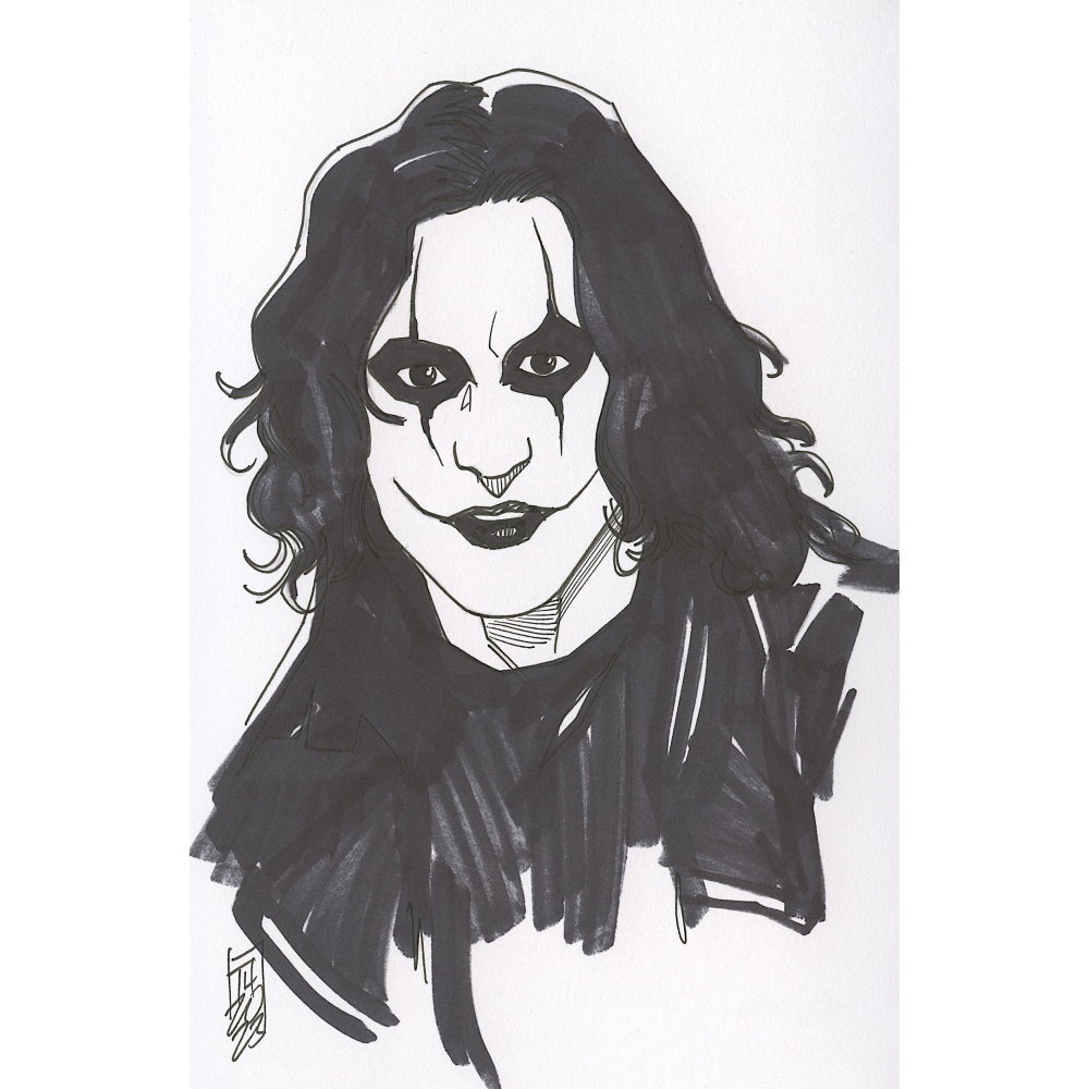 The Crow - Signed ORIGINAL Drawing by Tom Hodges (1/1) | Pristine Auction