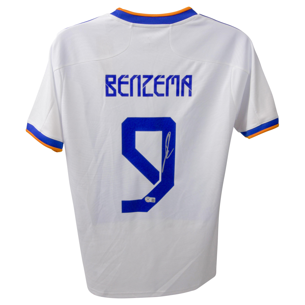 Karim Benzema Signed Real Madrid 2020/2021 Home Jersey (Beckett ...