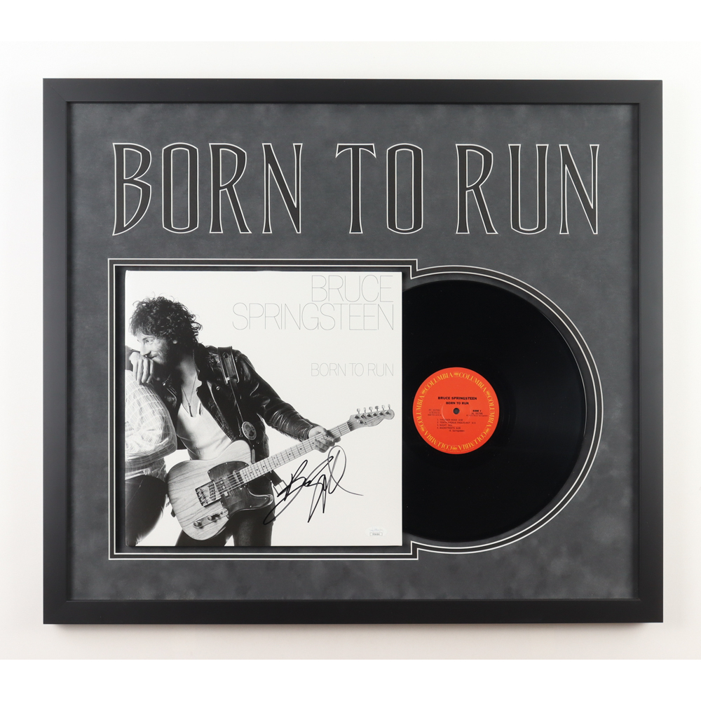 Bruce Springsteen Signed "Born to Run" Custom Framed Vinyl Record Album ...