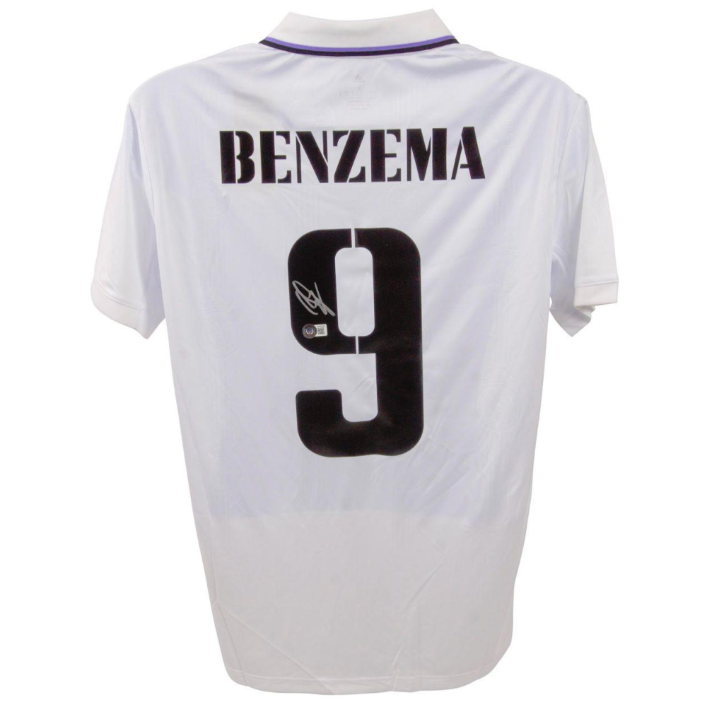 Karim Benzema Signed 2023 Real Madrid Home Jersey (Beckett) | Pristine ...