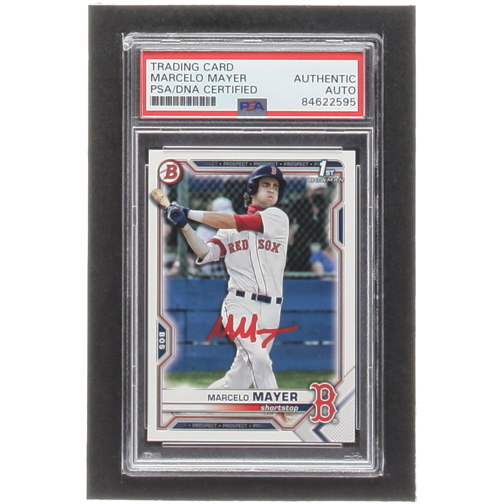 Marcelo Mayer Signed 2021 Bowman Draft #BD174 (PSA) | Pristine Auction