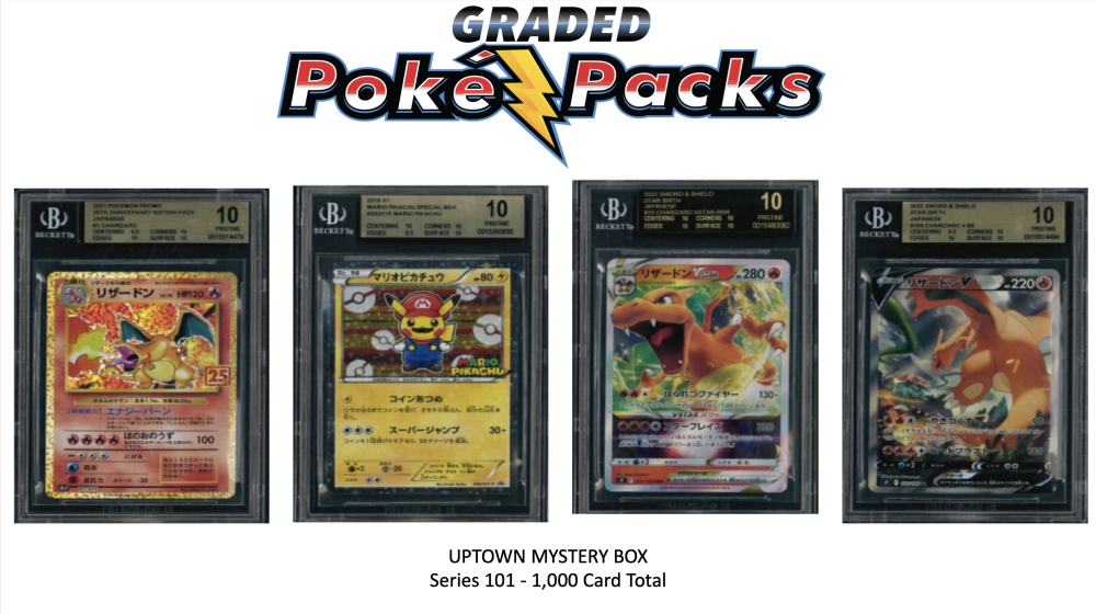 Uptown Presents “Graded Poké Mystery Packs Series 101” Mystery Box ...