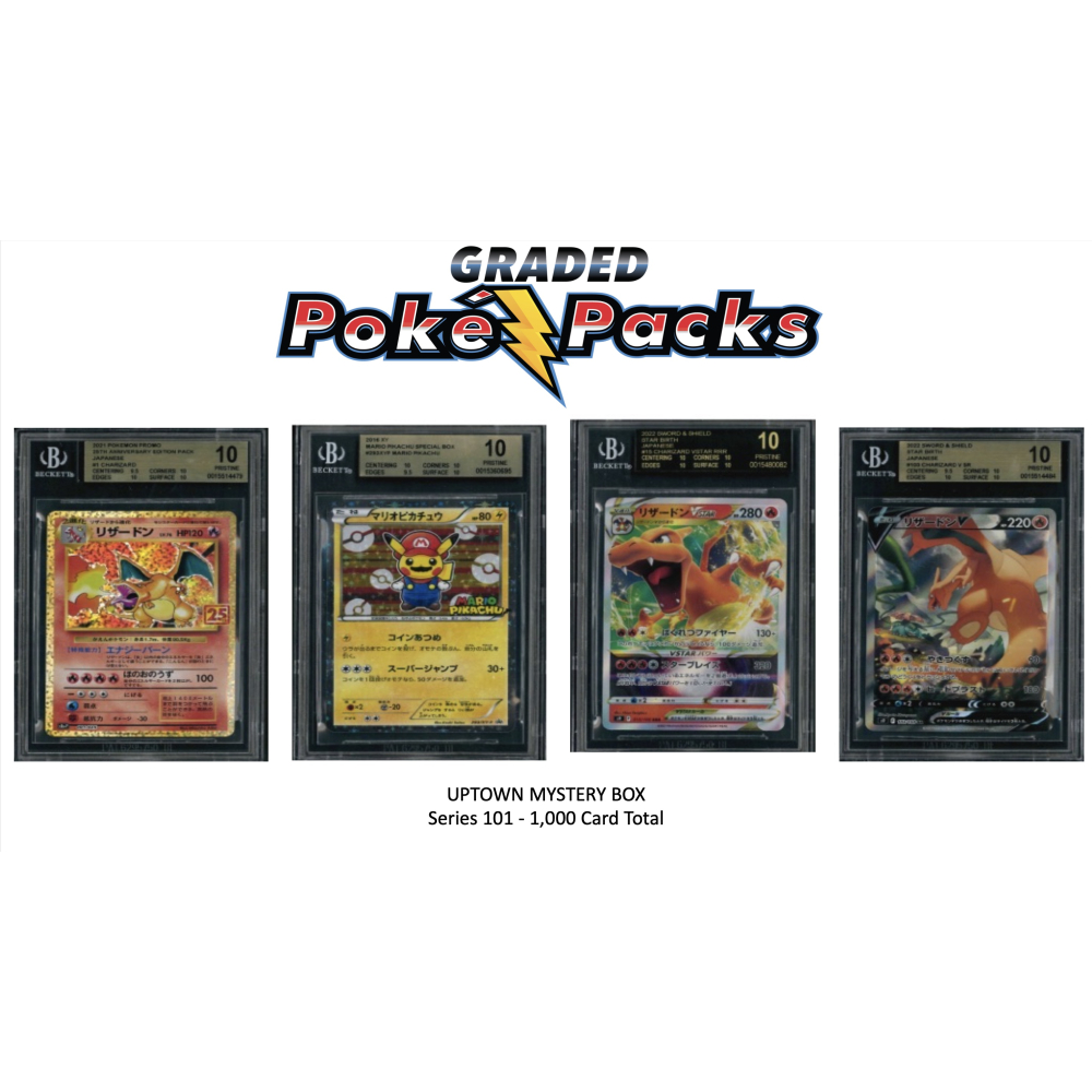 Uptown Presents “Graded Poké Mystery Packs Series 101” Mystery Box ...