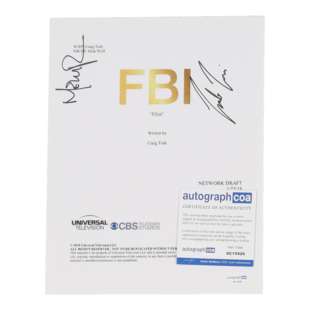 Zeeko Zaki & Missy Peregrym Signed "FBI" 8x10 Pilot Episode Script ...