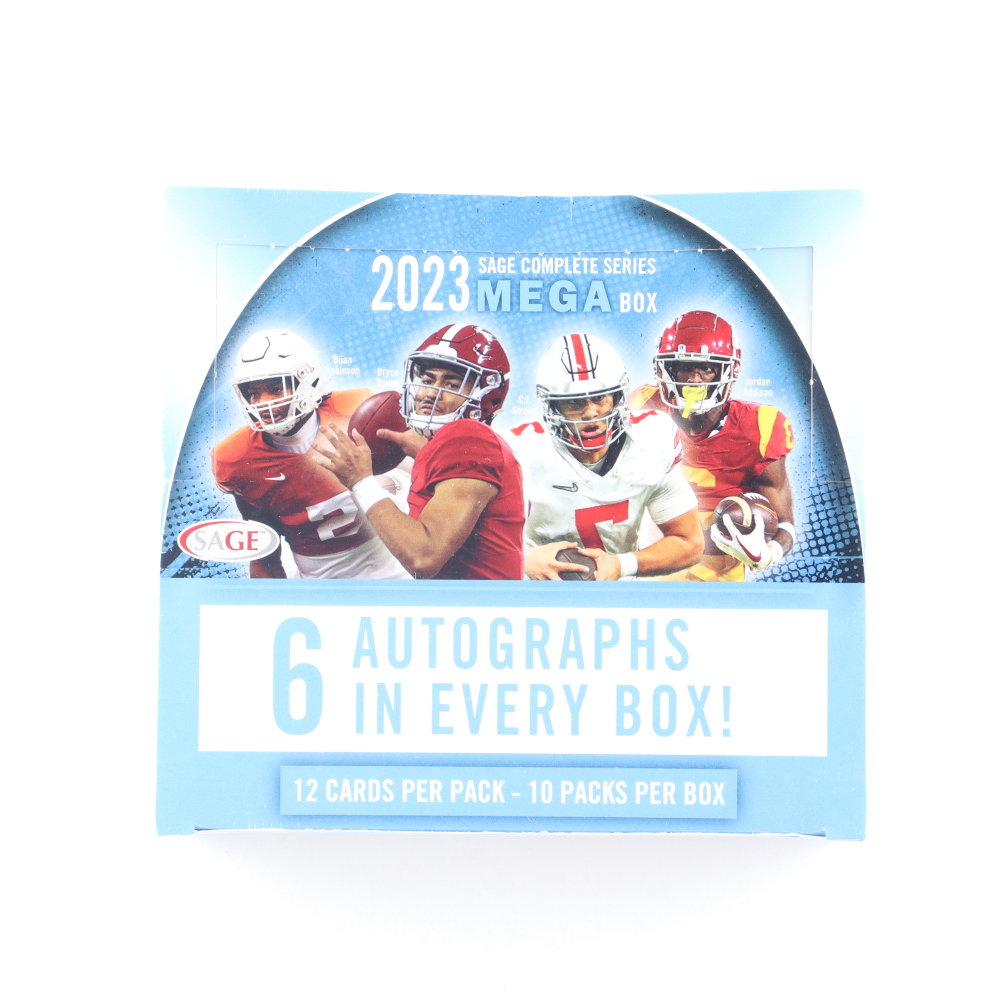 2023 Sage Football Hit Premier Draft Mega Box with (10) Packs ...