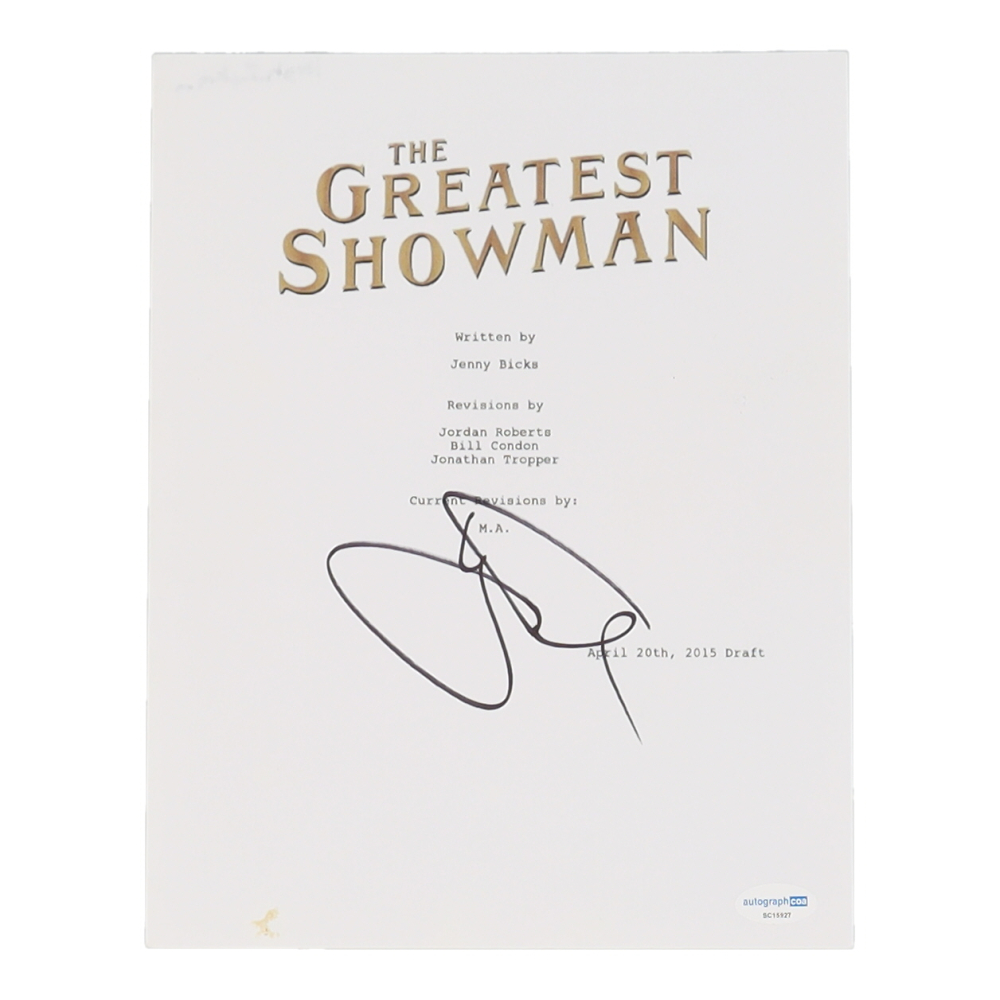Hugh Jackman Signed "The Greatest Showman" 8x10 Movie Script Cover ...