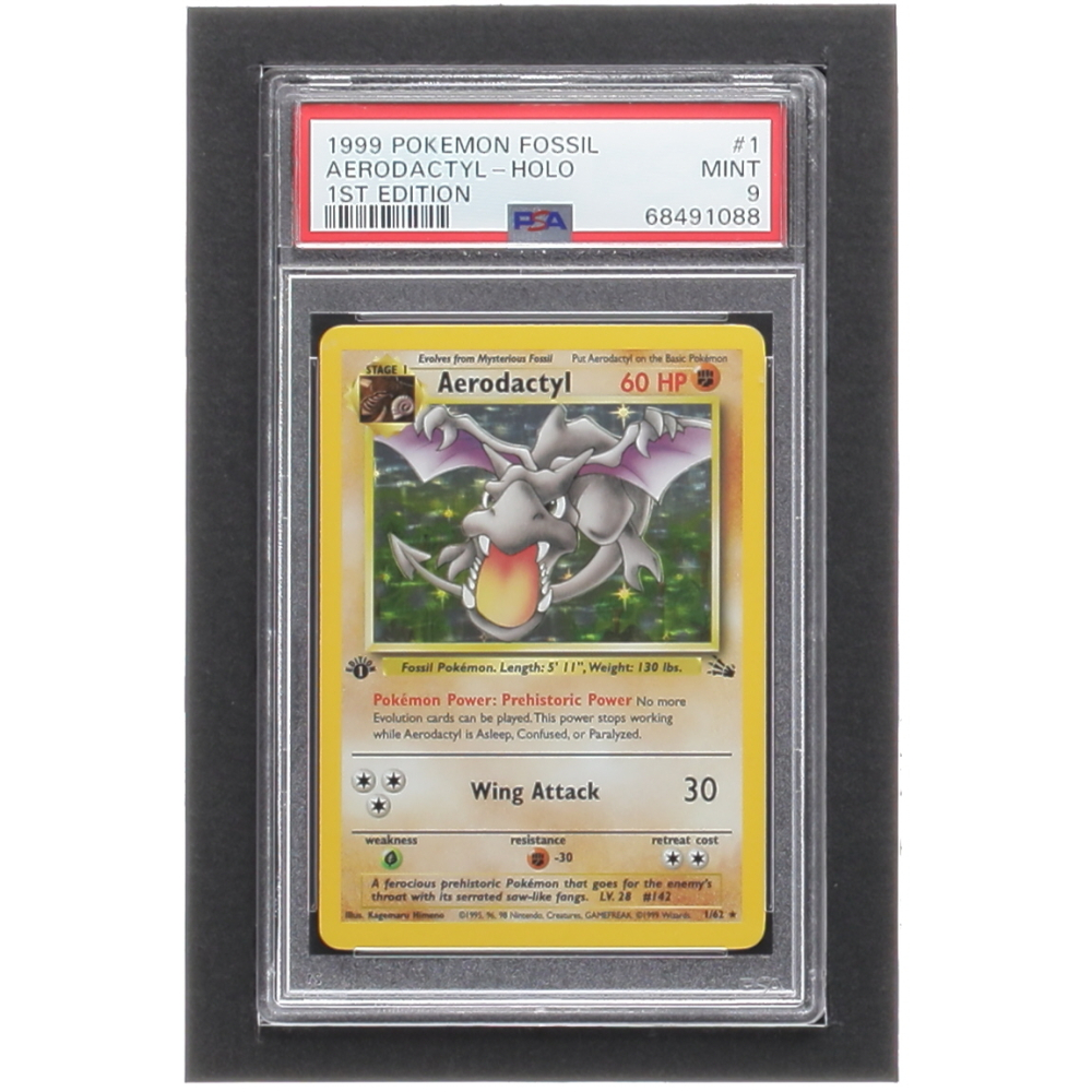 Aerodactyl 1999 Pokemon Fossil 1st Edition #1 Holo (PSA 9) | Pristine Auction