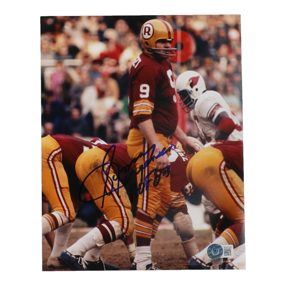 Sonny Jurgensen Signed Redskins 8x10 Photo Inscribed "HOF 83" (Beckett ...