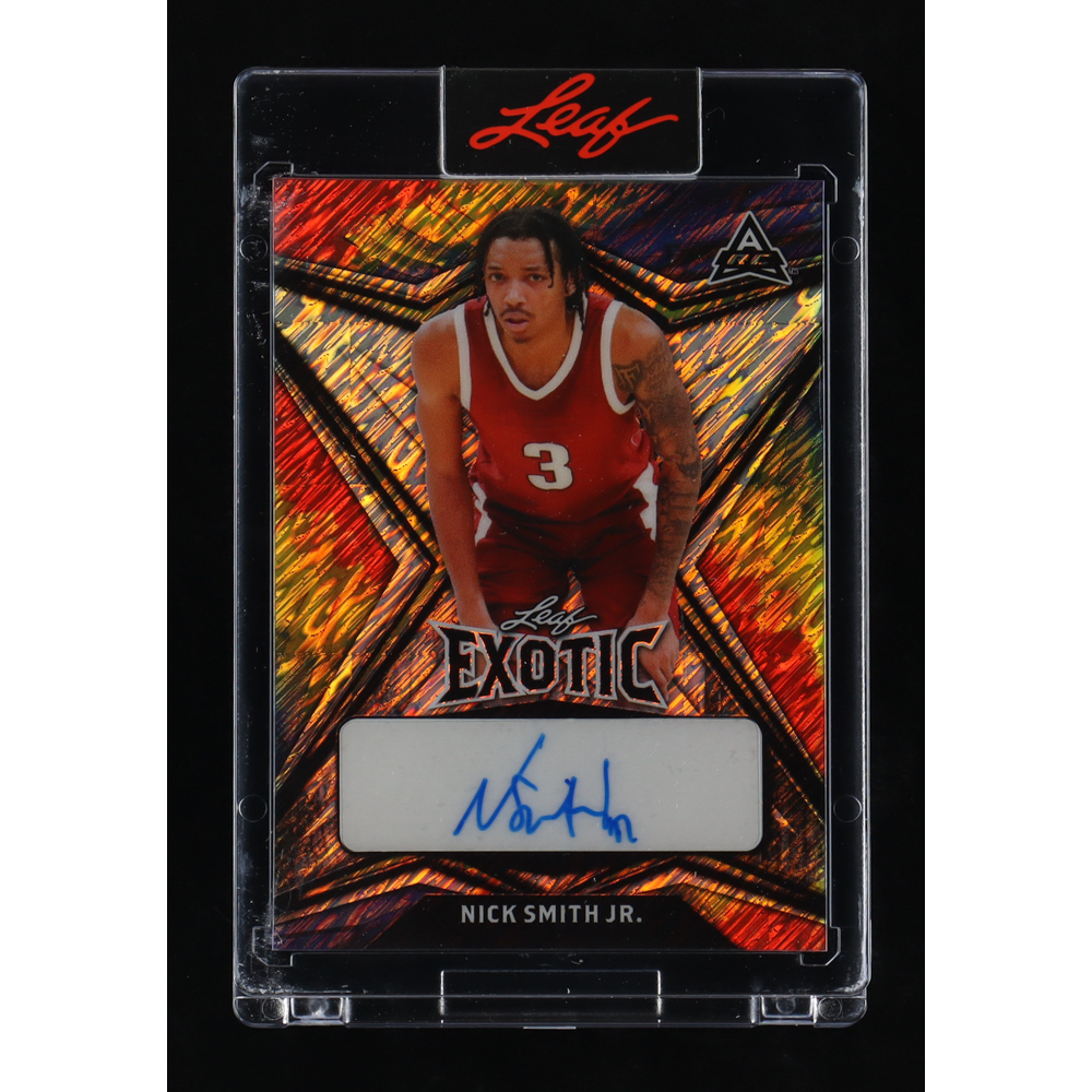 Nick Smith Jr. 2022-23 Leaf Exotic Diagonal Shimmer Parrot RC #BANS1 #4 ...