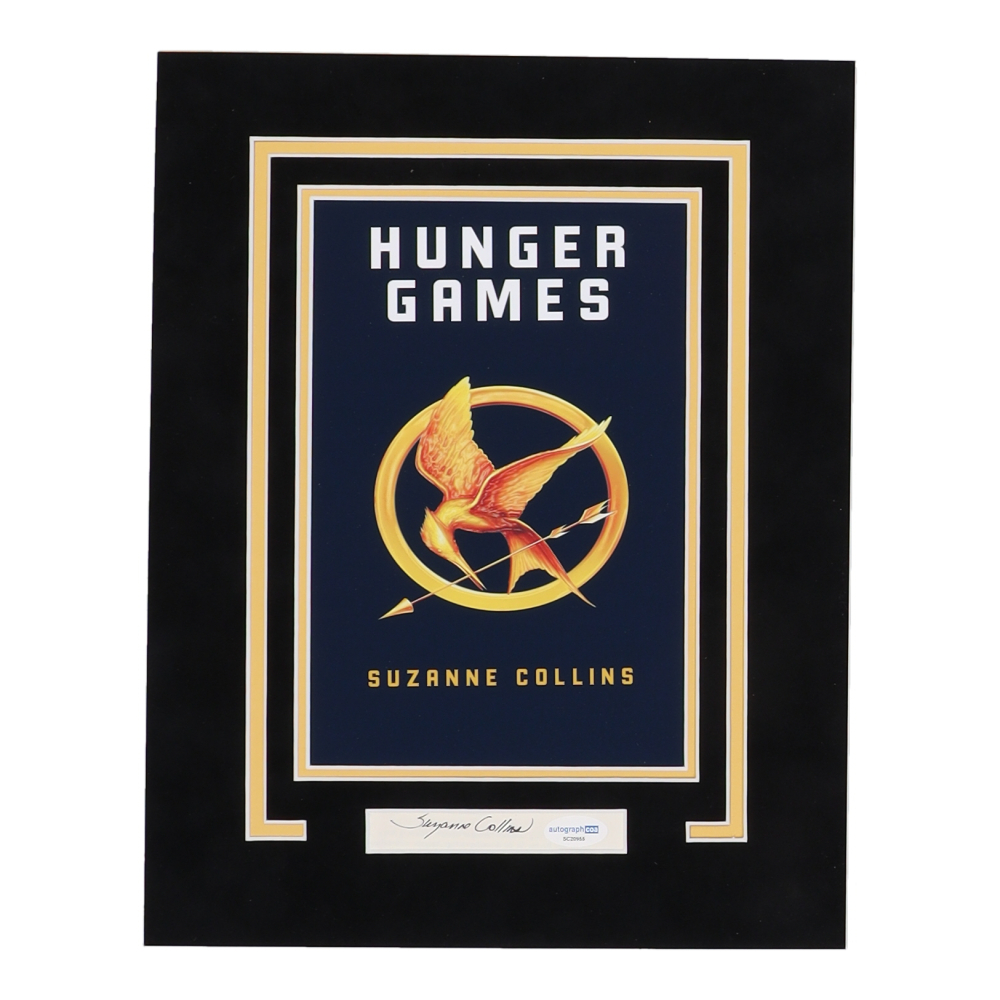 Suzanne Collins Signed "Hunger Games" Custom Matted Cut Display (ACOA ...