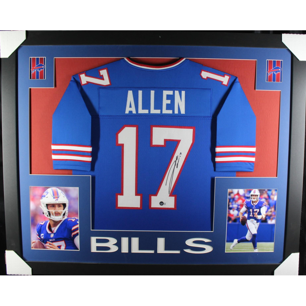 Josh Allen Signed Custom Framed Jersey Display (Beckett) | Pristine Auction