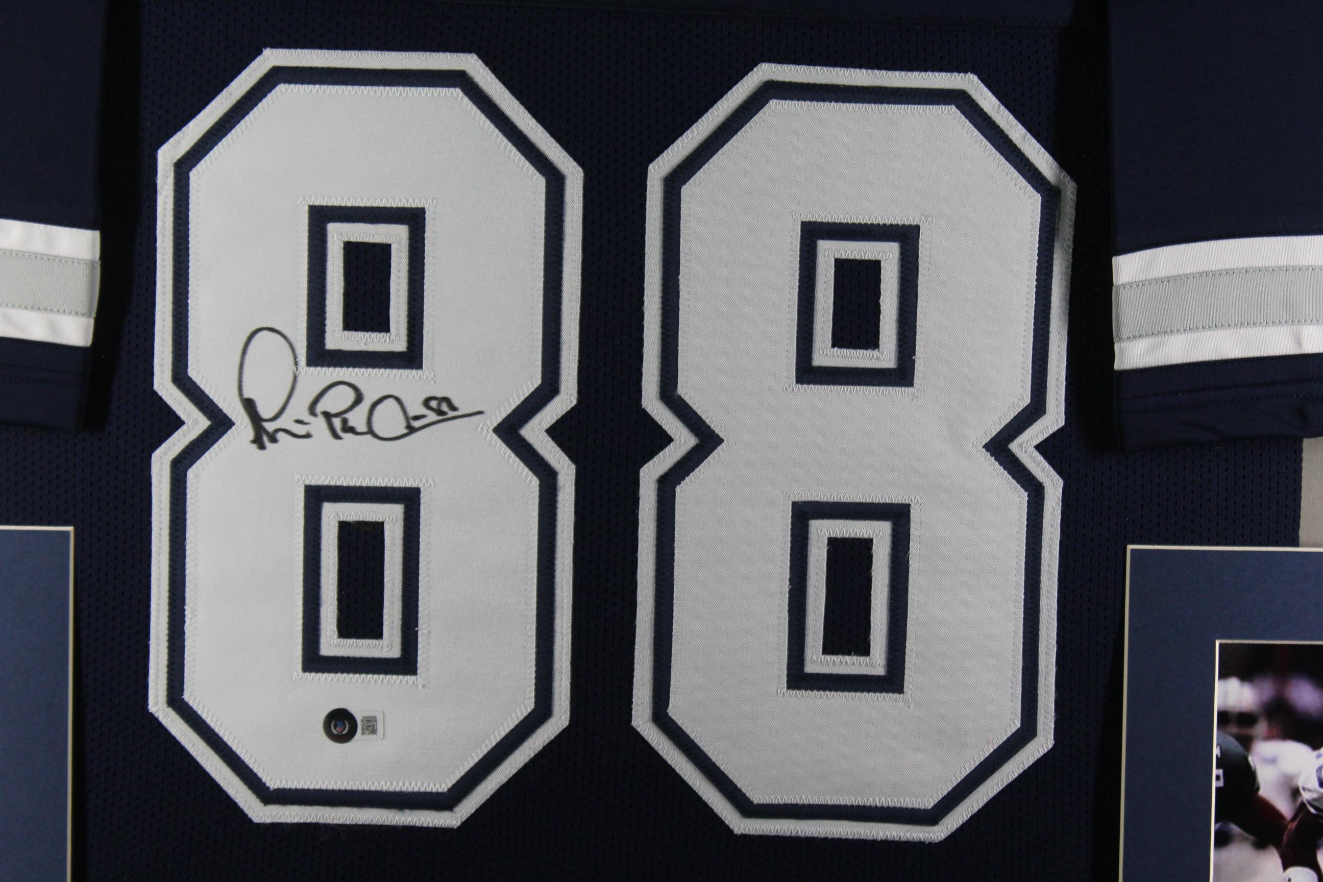 Michael Irvin Signed 35x43 Custom Framed Jersey Display (Beckett ...