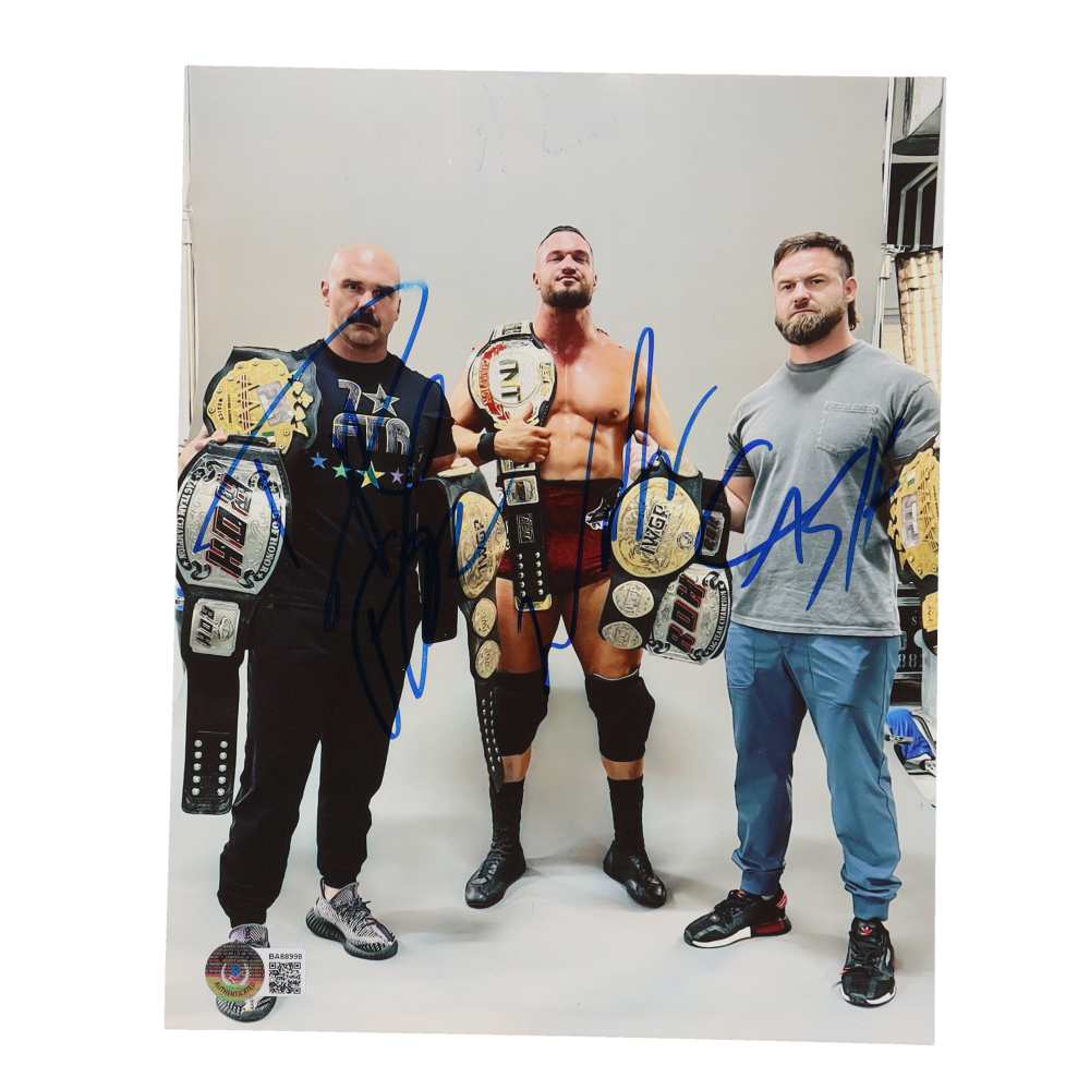 Dax Harwood, Cash Wheeler & Wardlow Signed AEW 8x10 Photo Inscribed ...
