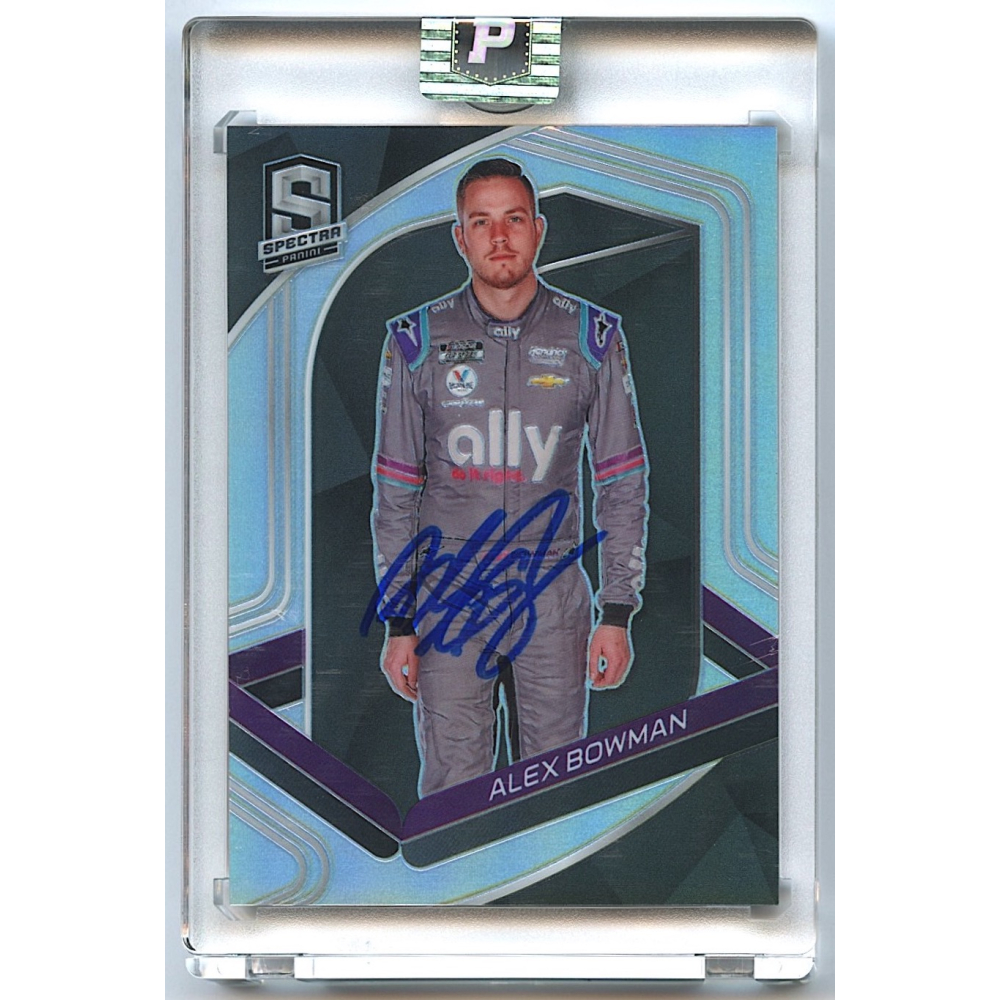 Alex Bowman Signed 2021 Panini Chronicles Spectra #18 (PA Encapsulated ...