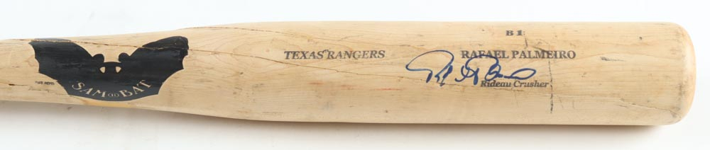 Rafael Palmeiro Signed Game-Used Sam Bat Baseball Bat (JSA) | Pristine ...