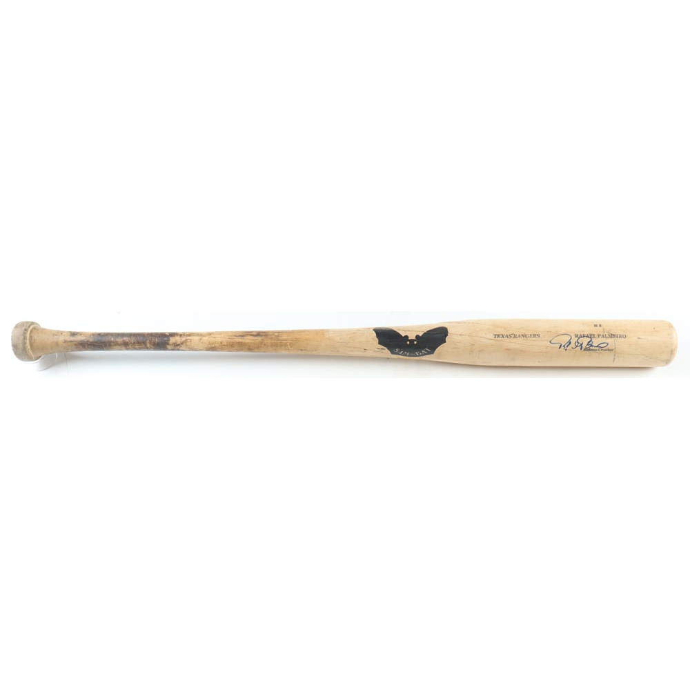 Rafael Palmeiro Signed Game-Used Sam Bat Baseball Bat (JSA) | Pristine ...