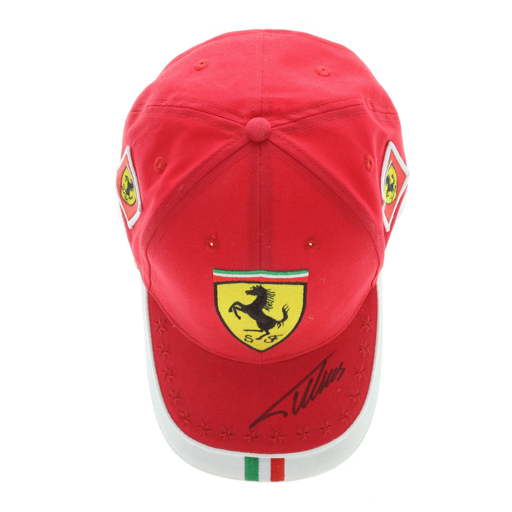 Fernando Alonso Signed Ferrari Formula One Team Adjustable Hat (Beckett ...