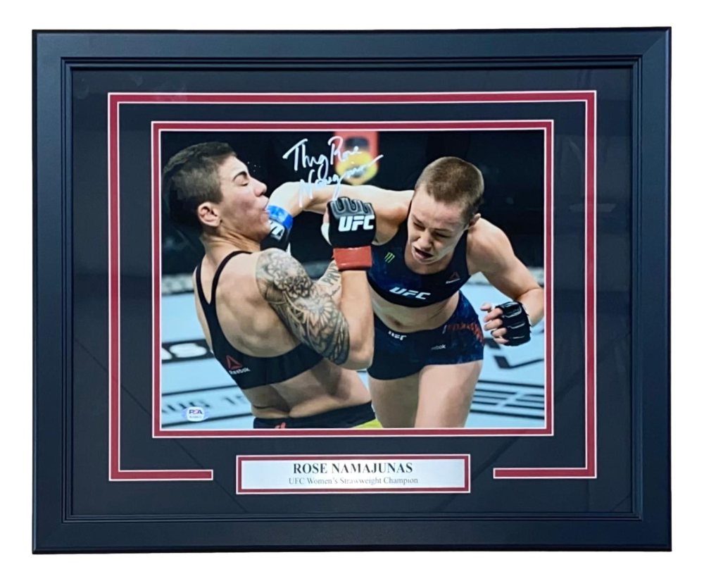"Thug" Rose Namajunas Signed 16x20 Custom Framed Photo (PSA) | Pristine ...
