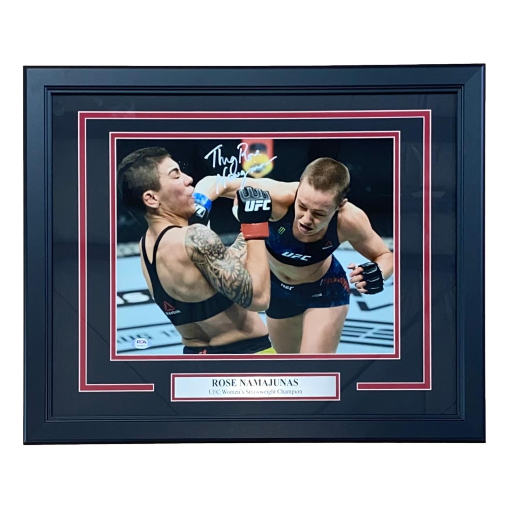 "Thug" Rose Namajunas Signed 16x20 Custom Framed Photo (PSA) | Pristine ...