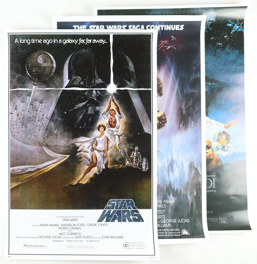 Complete Set of (3) "Star Wars" 24x36 Movie Posters with "Star Wars ...