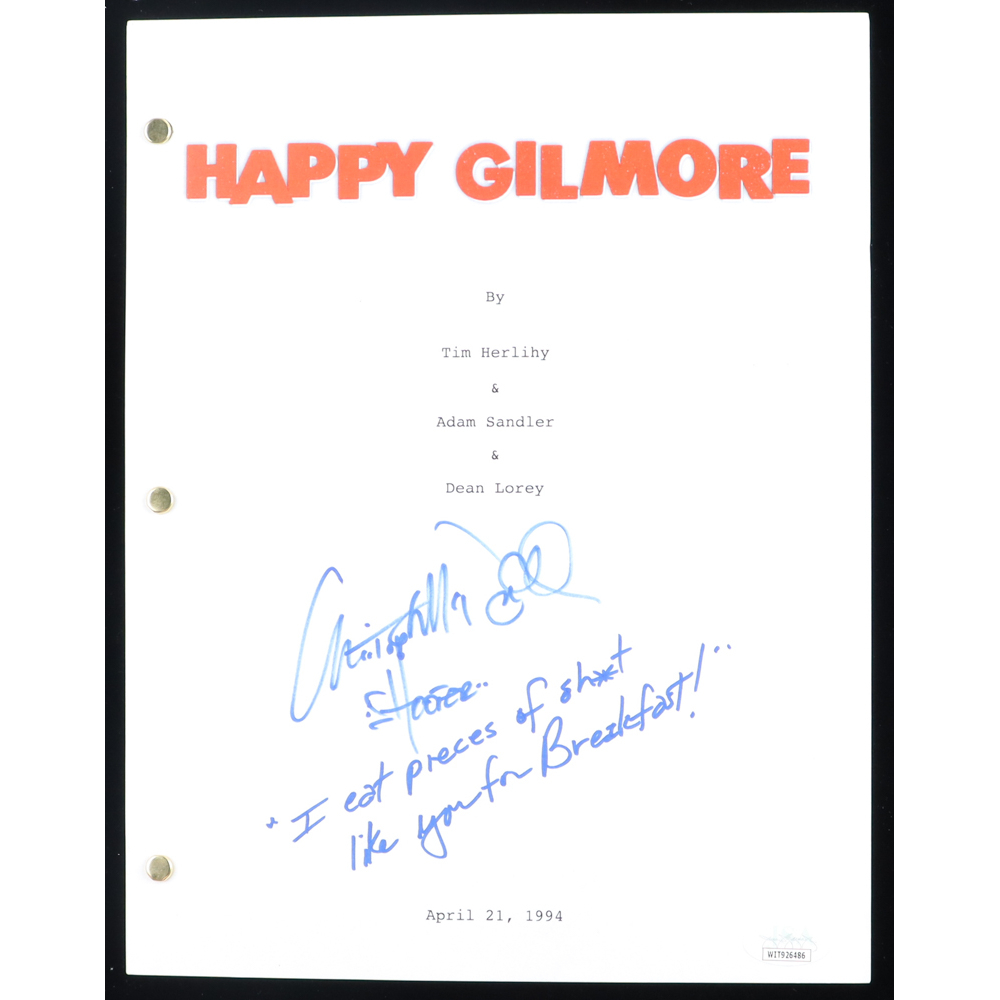 Christopher McDonald Signed "Happy Gilmore" Script Inscribed "I eat ...