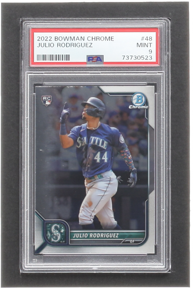 Julio Rodriguez 2022 Bowman Chrome #48 Julio Rodriguez RC (PSA 9 ...