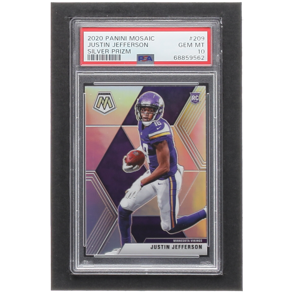Justin Jefferson 2020 Panini Mosaic Silver #209 RC (PSA 10) | Pristine ...