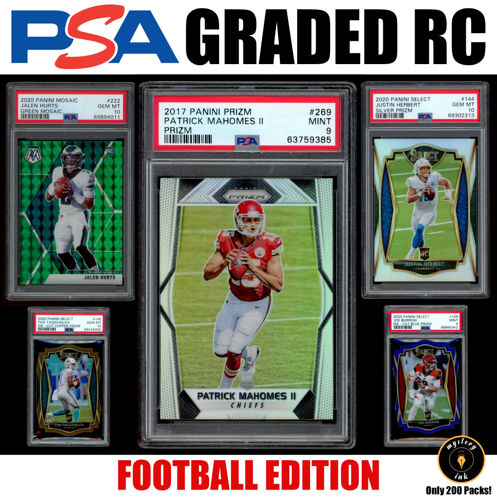 Mystery Ink PSA Graded NFL RC ROOKIE Card Pack - Football Edition ...