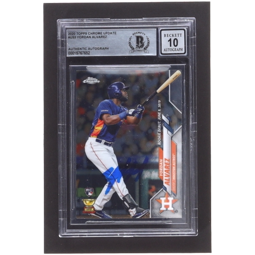 Yordan Alvarez Signed 2020 Topps Chrome Update #U53 RC (BGS | Autograph ...
