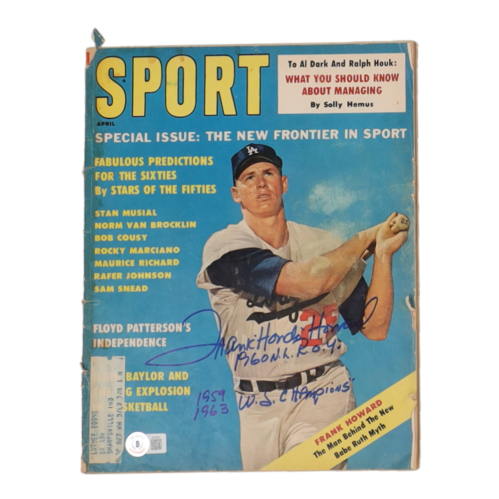 Frank "Hondo" Howard Signed 1961 "Sport" Magazine Inscribed "1960 N.L ...