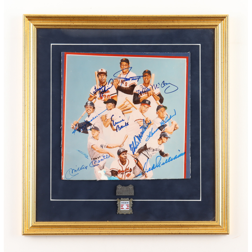 500 Home Run Club Custom Framed Photo Display Signed By (9) with Mickey ...