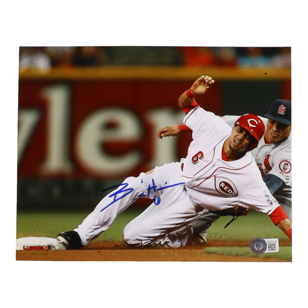 Billy Hamilton Signed Reds 8x10 Photo (Beckett) | Pristine Auction