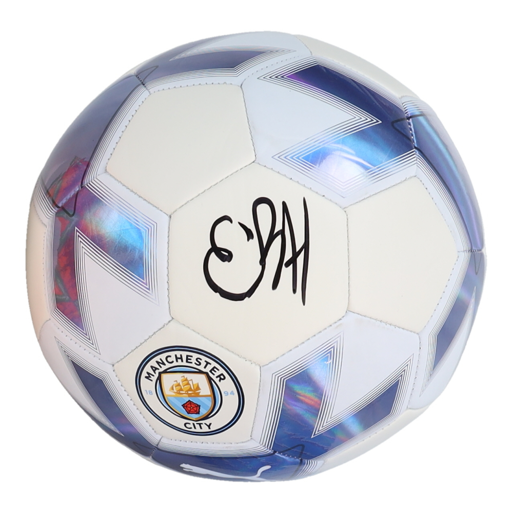 Erling Haaland Signed Manchester City Logo Soccer Ball (Beckett ...