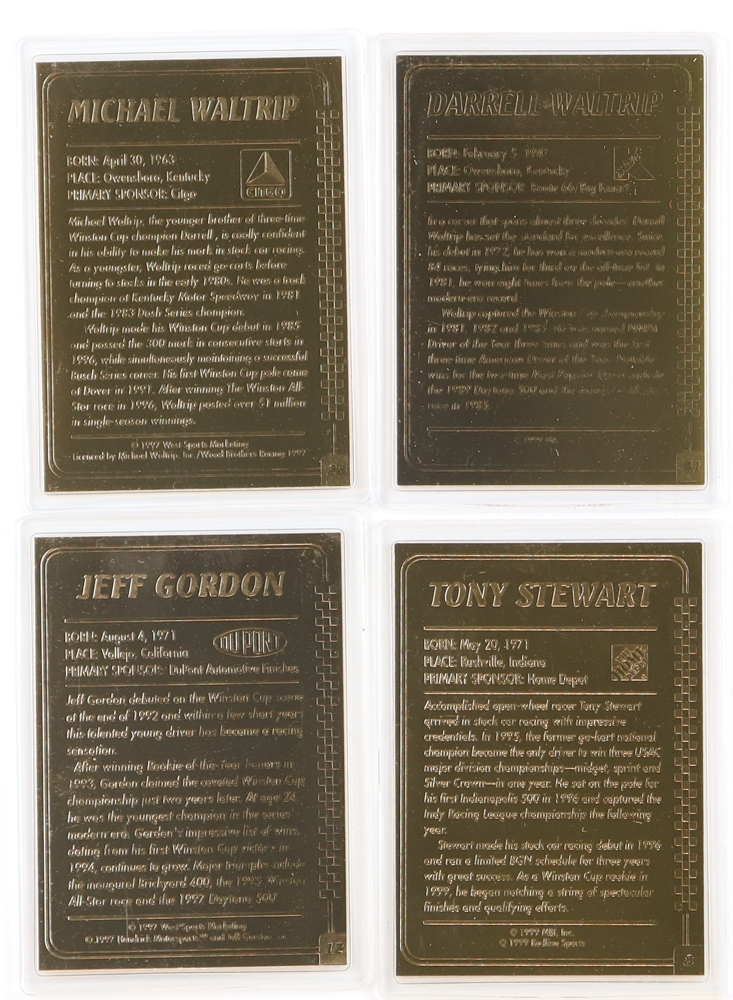 Complete Set of (50) Danbury Mint 22kt Gold NASCAR 'The History of ...