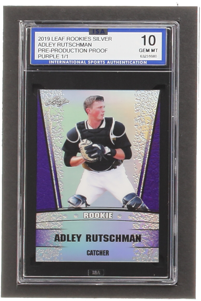 Adley Rutschman 2019 Leaf Metal Special Release Rookie Silver Rainbow ...