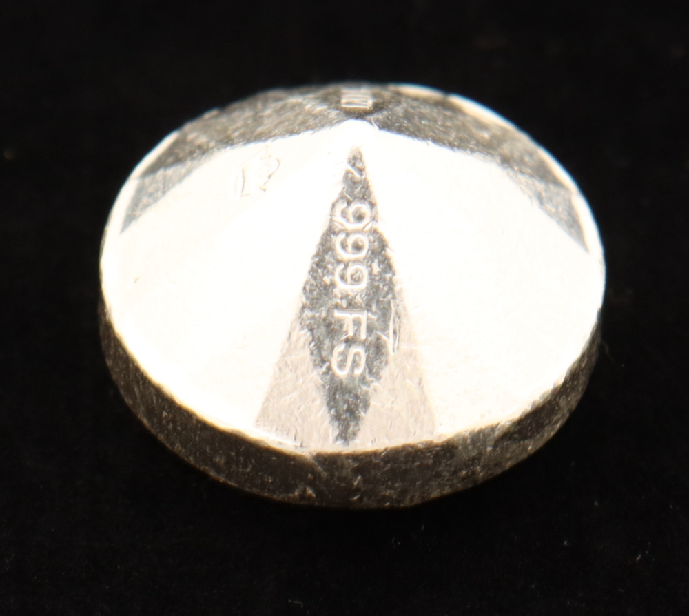 Monarch 1 Oz .999 Fine Silver Diamond Shaped Bullion with Pouch | Pristine Auction
