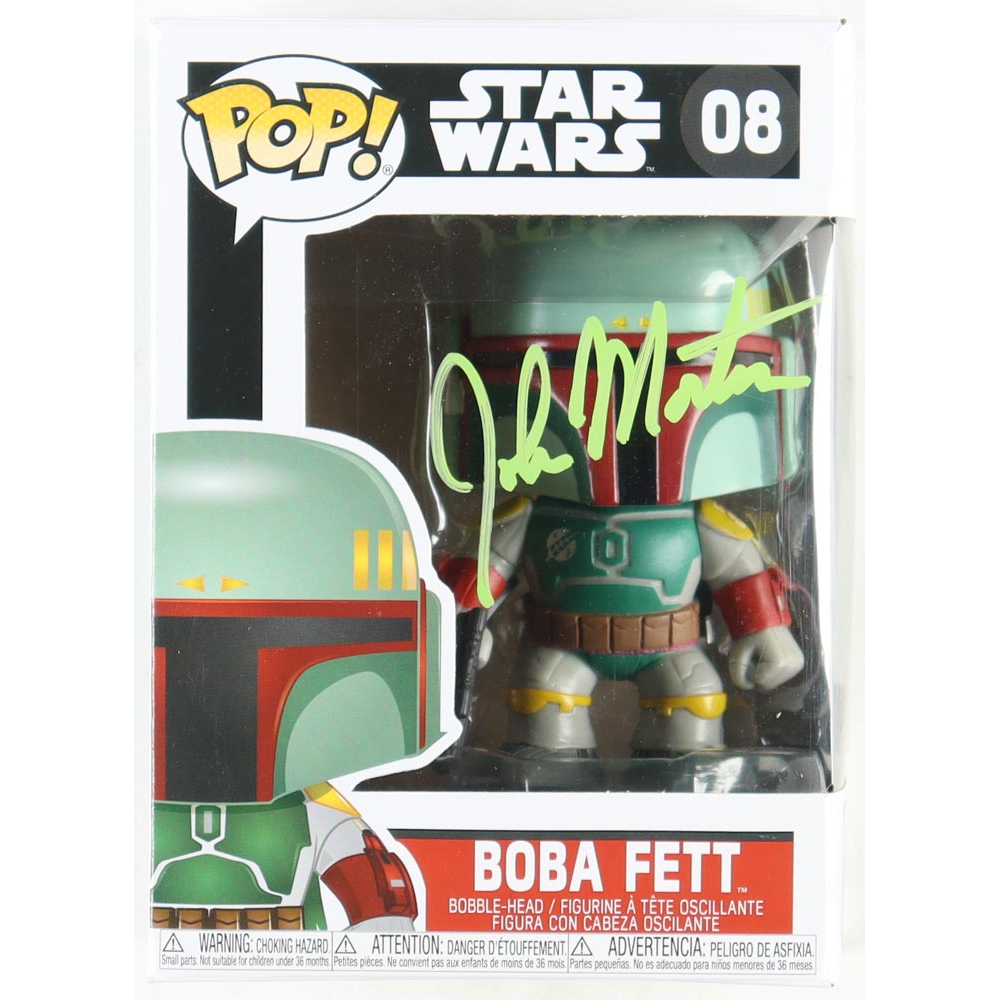 John Morton Signed "Star Wars" #08 Boba Fett Funko Pop! Bobble-Head ...