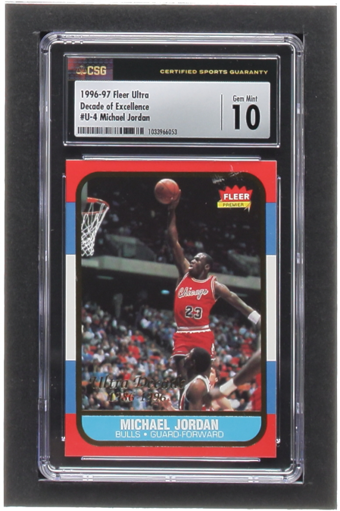 Michael Jordan 1996-97 Ultra Decade of Excellence #U4 (CSG 10 ...