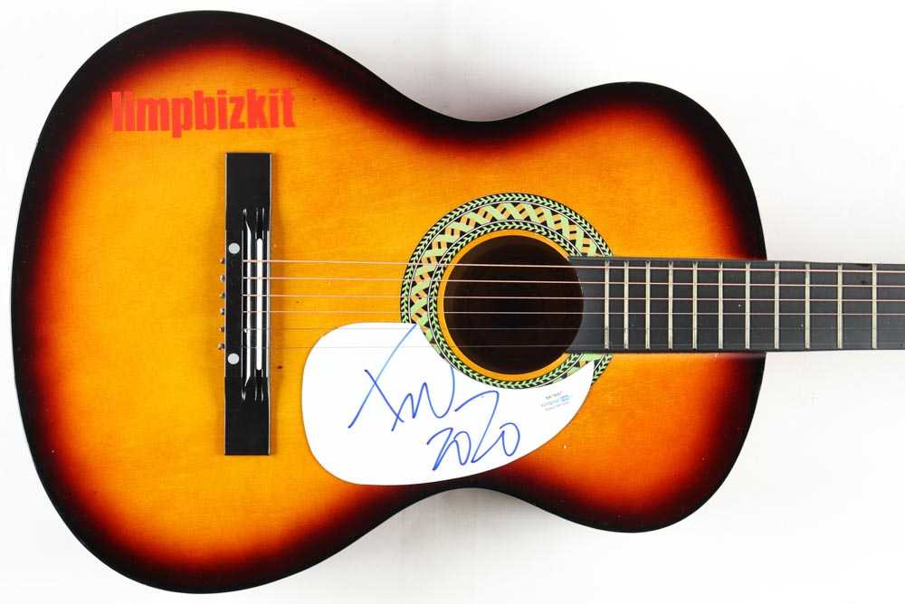 Fred Durst Signed "Limpbizkit" 38" Acoustic Guitar Inscribed "2020 ...