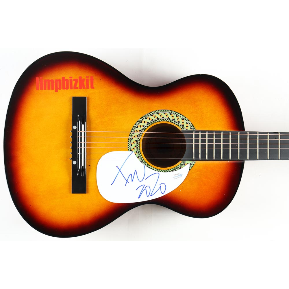 Fred Durst Signed "Limpbizkit" 38" Acoustic Guitar Inscribed "2020 ...