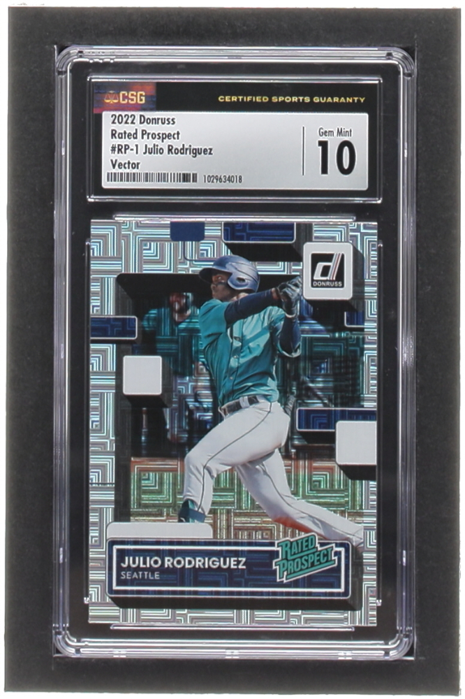 Julio Rodriguez 2022 Donruss Rated Prospects Vector #1 (CSG 10 ...