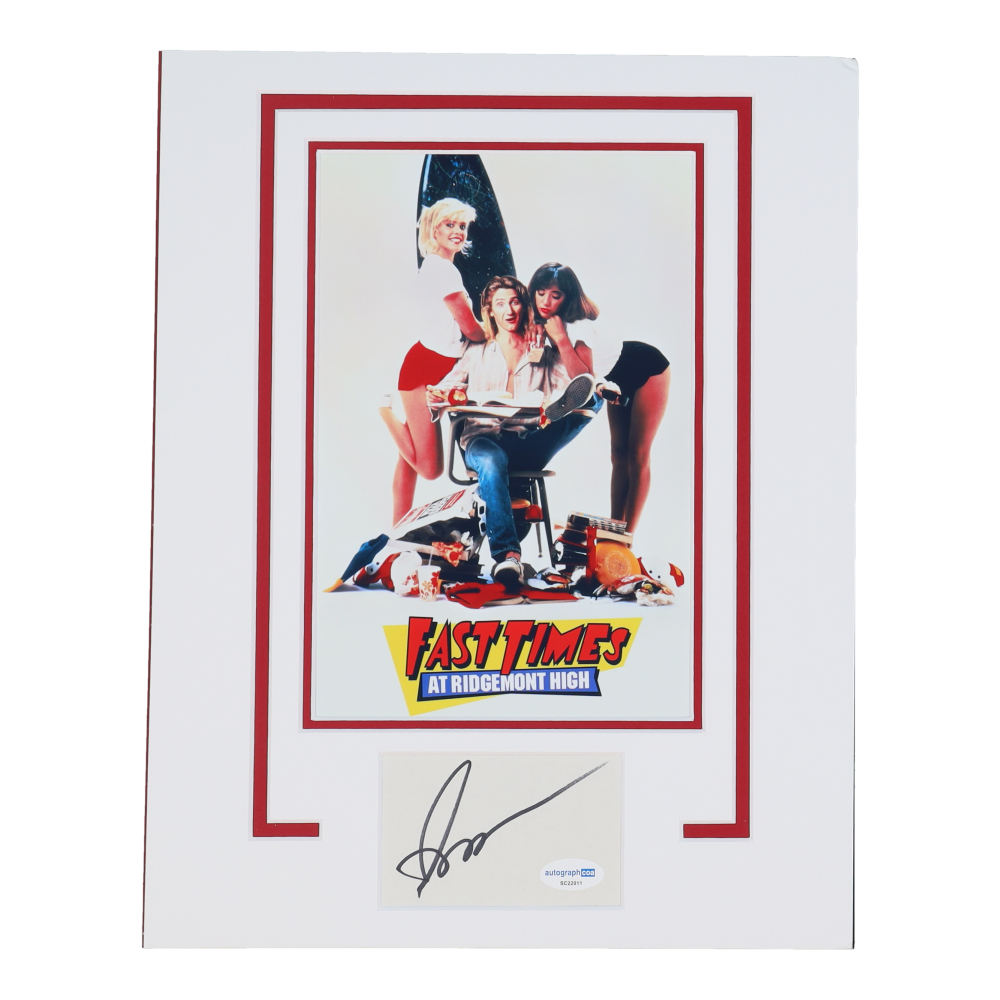 Sean Penn Signed "Fast Times at Ridgemont High" Custom Matted 11x14 Cut ...