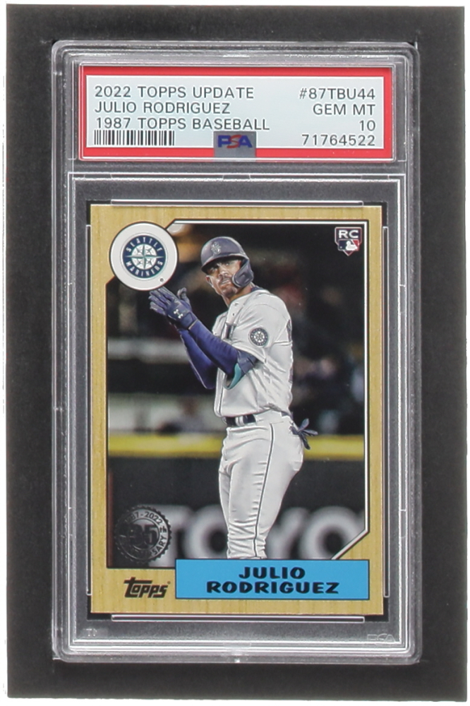 Julio Rodriguez 2022 Topps Update '87 Topps #87TBU44 (PSA 10 ...