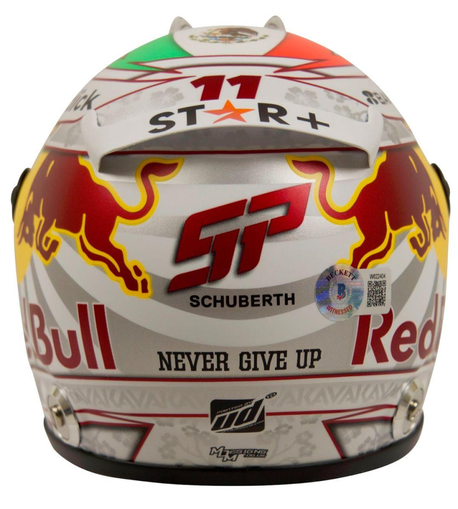 Sergio Perez Signed Redbull 1:2 Scale Mini Racing Helmet (Beckett ...