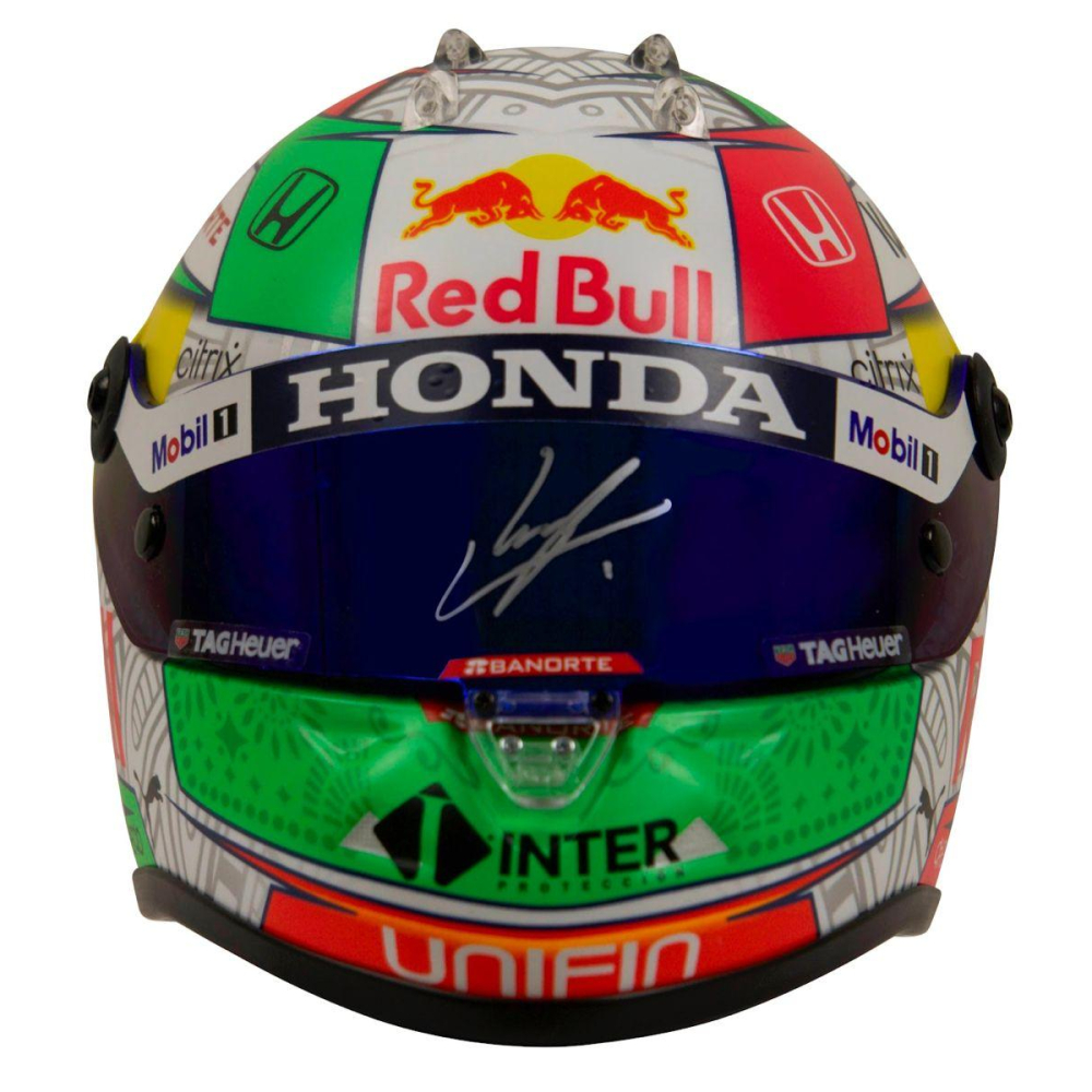 Sergio Perez Signed Redbull 1:2 Scale Mini Racing Helmet (Beckett ...