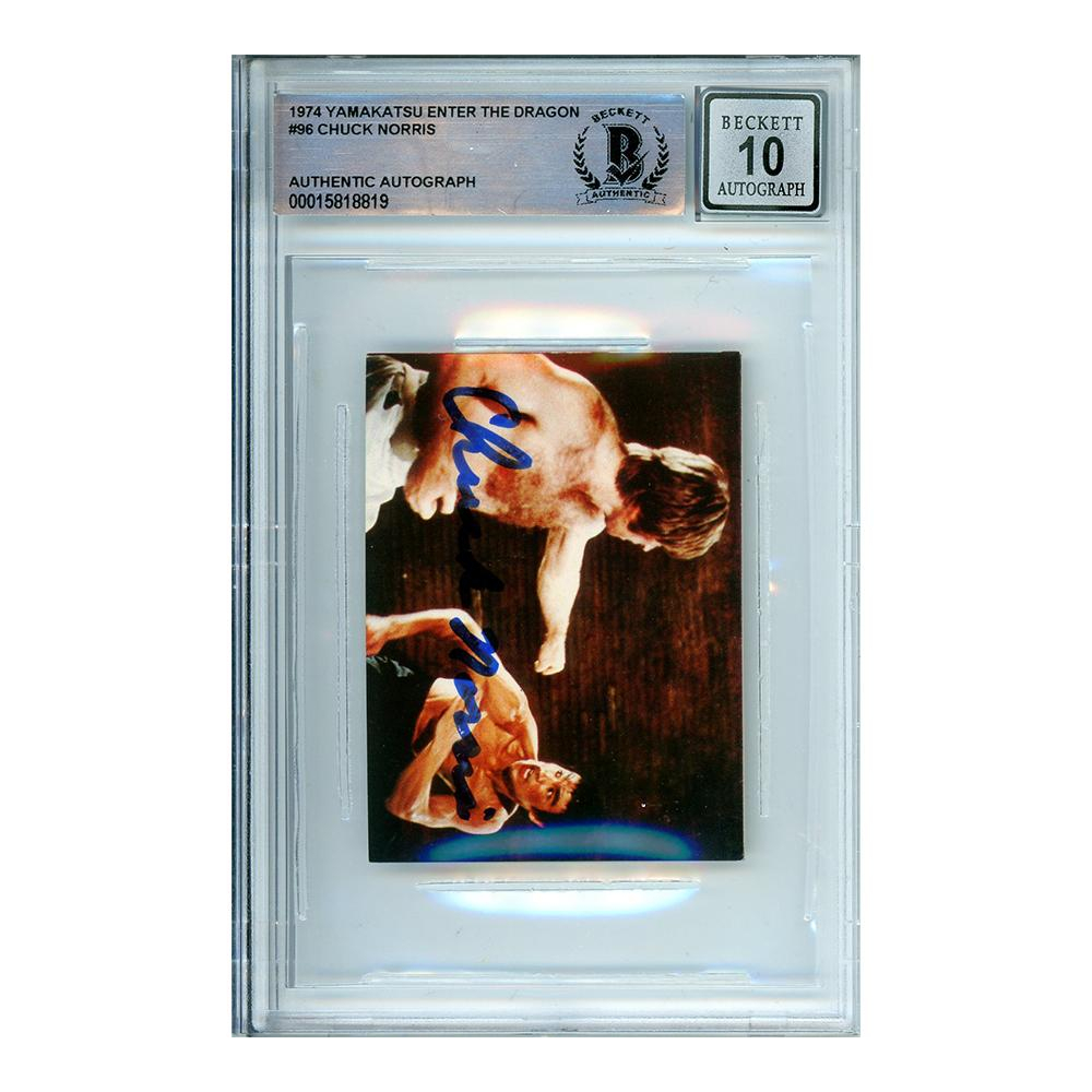 Chuck Norris Signed 1974 Yamakatsu Enter the Dragon #96 (BGS ...